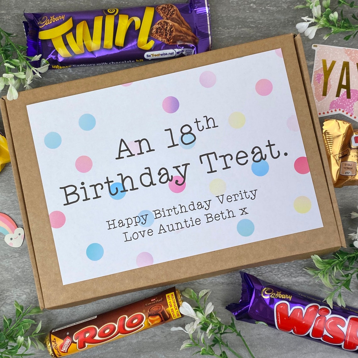 18th Birthday Personalised Chocolate Box Birthday Chocolate | Etsy