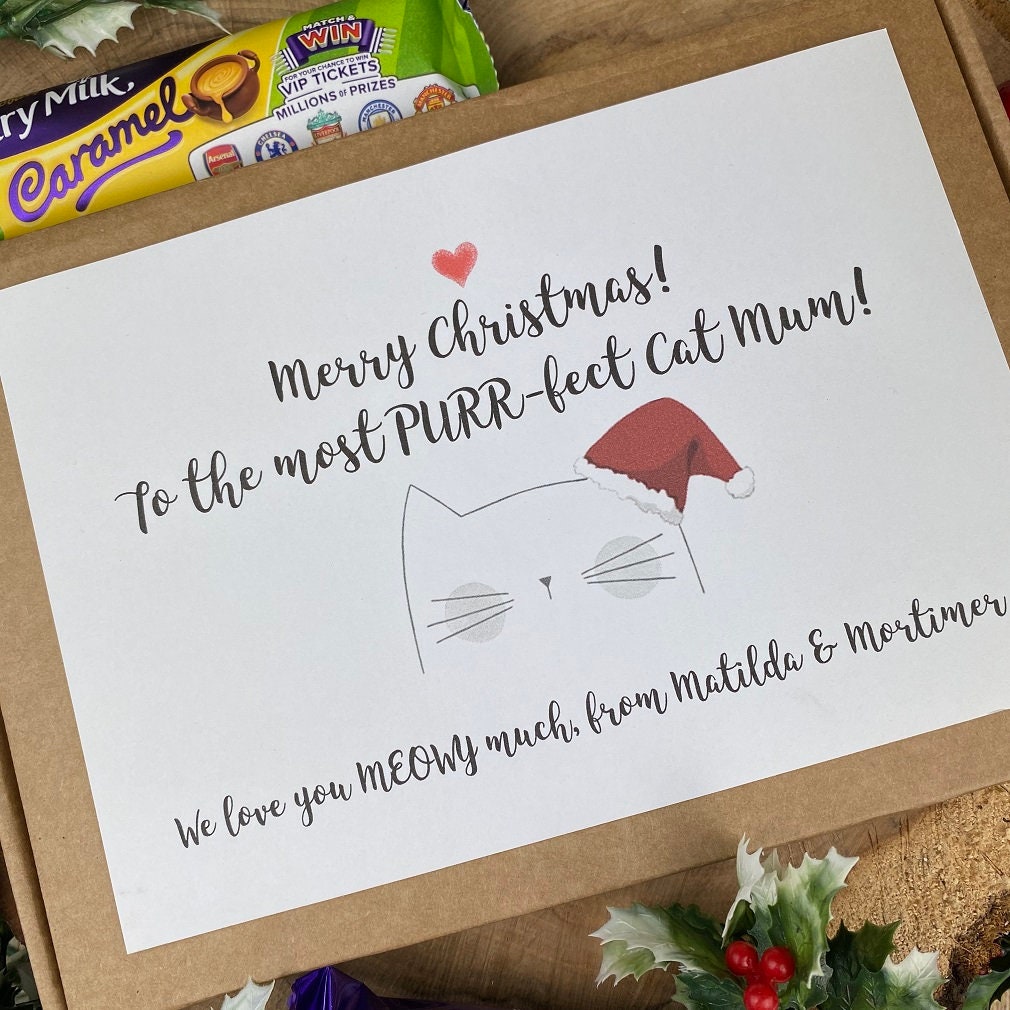 Merry Christmas Purr-fect Cat Mum/Dad Chocolate Box | Etsy