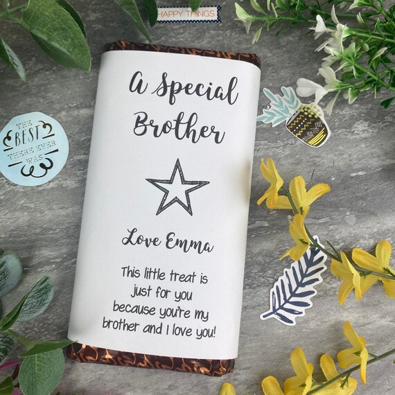 A Special Brother Chocolate Bar Brother Gift Special | Etsy