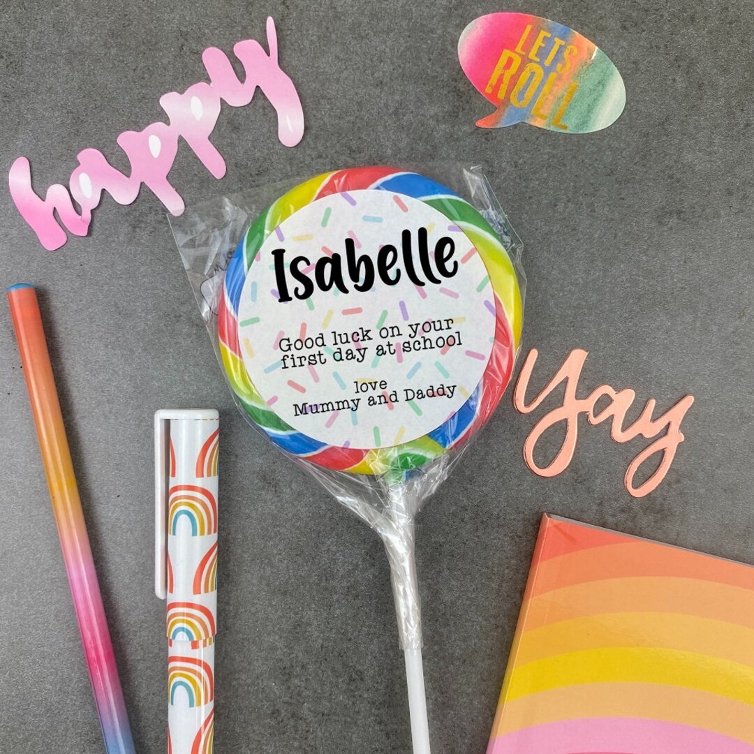 Personalised Good Luck on Your First Day in School Giant Lollipop, Back ...