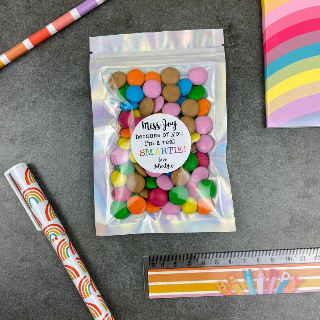 Teacher Gift, Smartie Pouch - I'm A Real Smartie, Chocolate Gift, Gift ...
