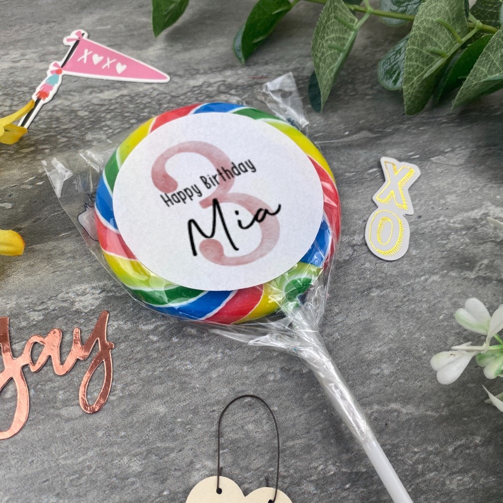 Personalised Happy Birthday Giant Lollipop With Age - Etsy