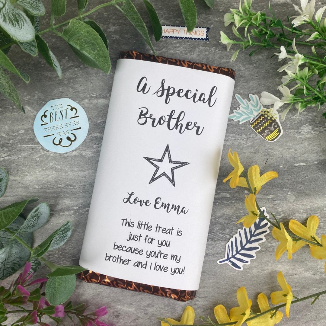 A Special Brother Chocolate Bar, Brother Gift, Special Brother ...
