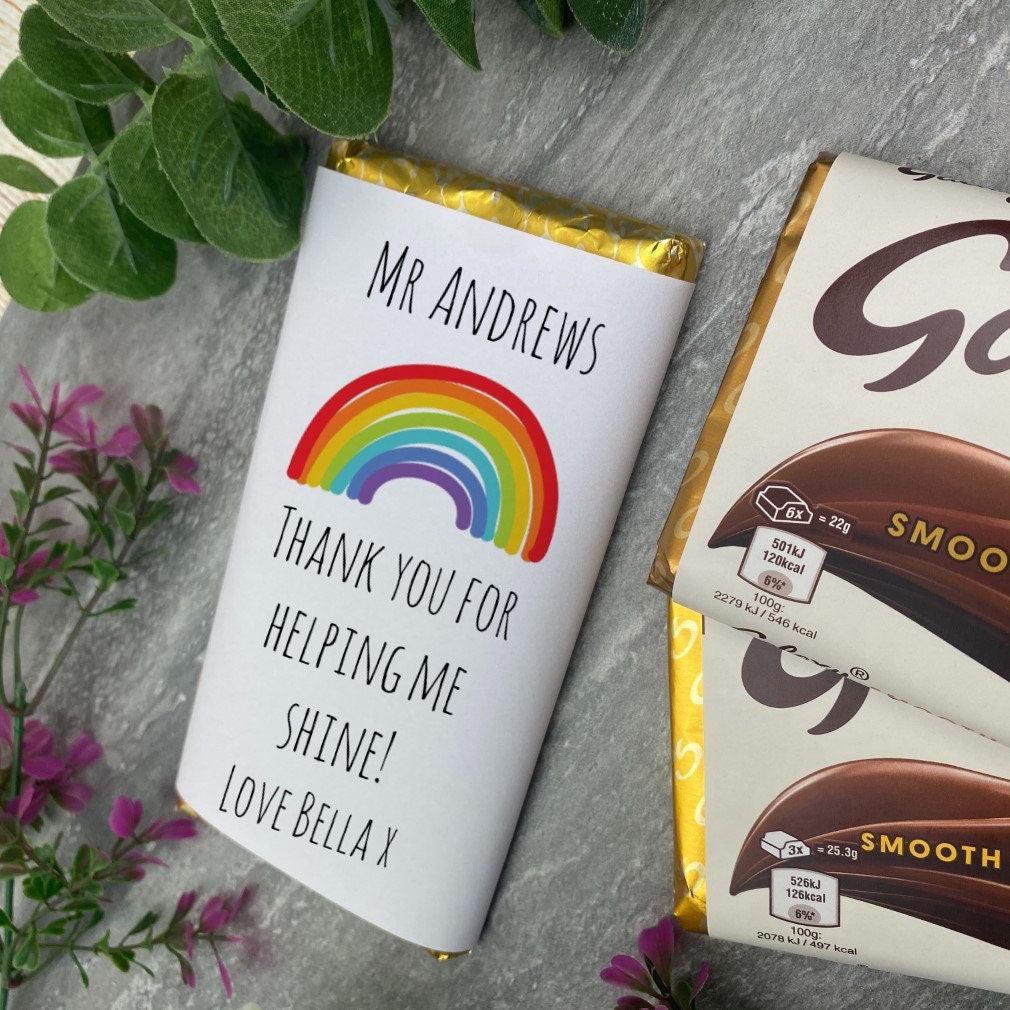 Teacher Chocolate Bar Teacher Gift Thank You Teacher | Etsy