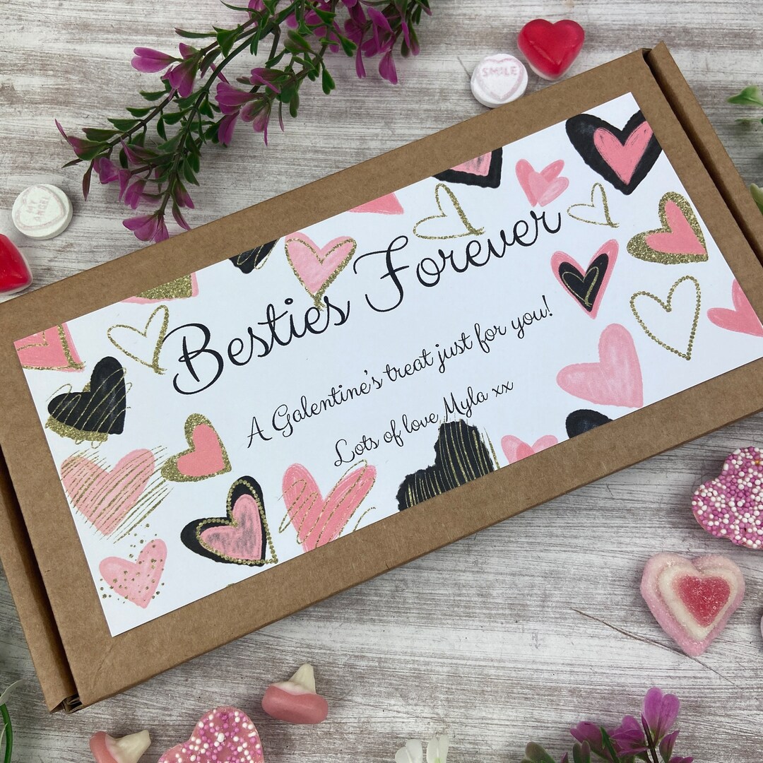 Galentine's Sweet Box , Heart Sweet Box, Best Friend Gift, Treat Box ...