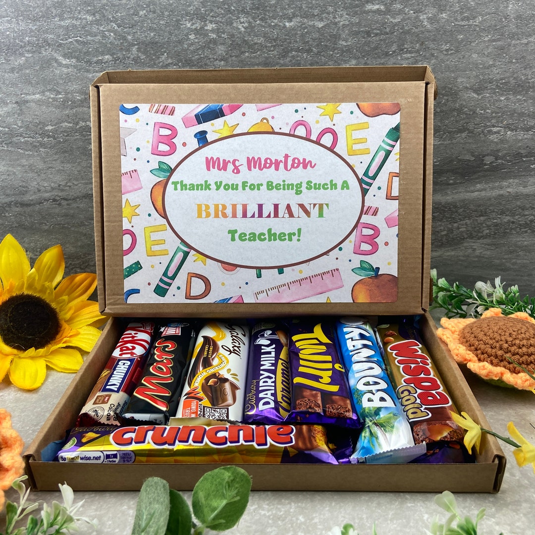 Teacher Chocolate Box, Teacher Appreciation Gift, Teacher Gift ...