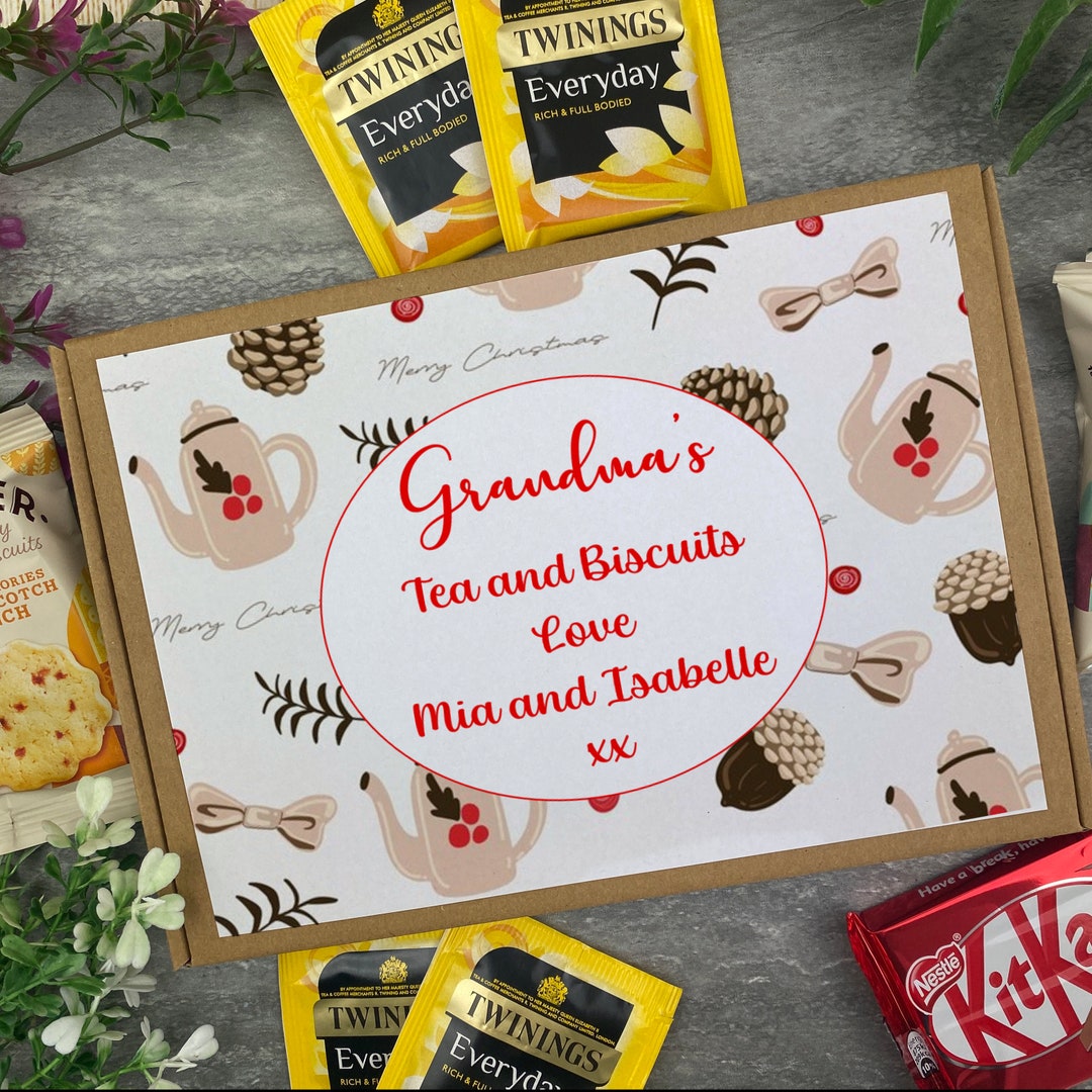 Tea & Biscuit Box, Tea Box, Tea Gifts, Tea Hamper, Biscuits, Gifts for ...