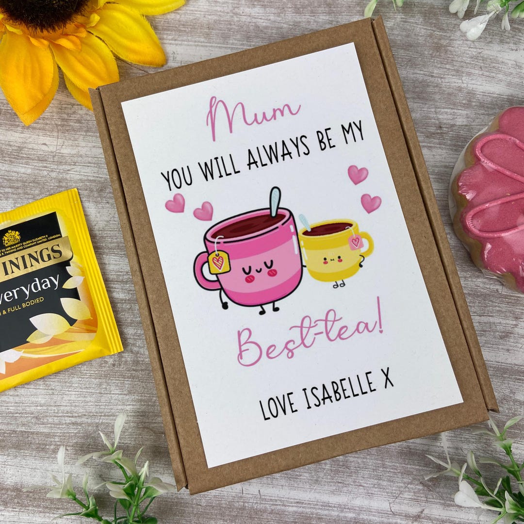 Mum Gift, You'll Always Be My Best-tea, Tea & Biscuit Box, Tea Box ...