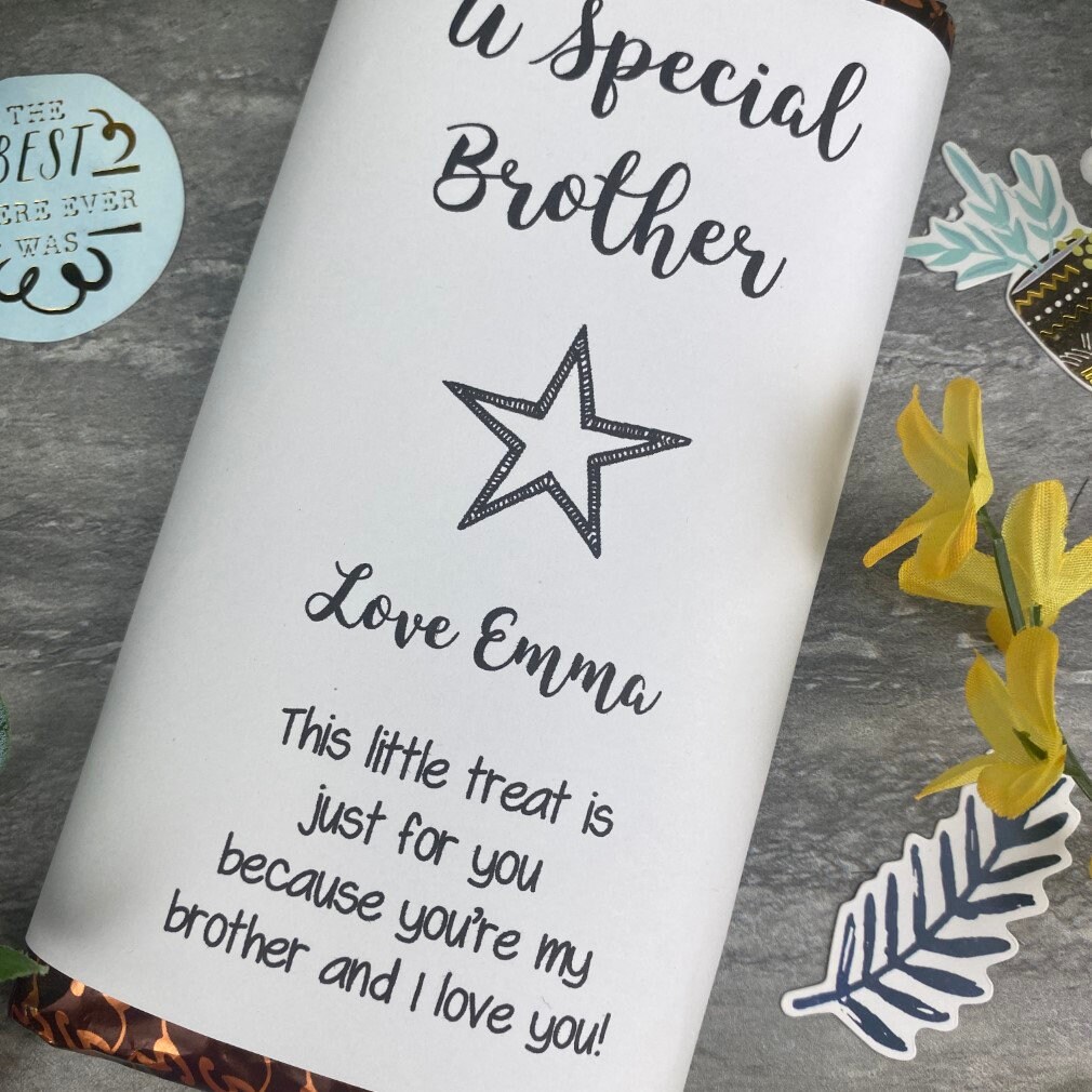 A Special Brother Chocolate Bar, Brother Gift, Special Brother ...