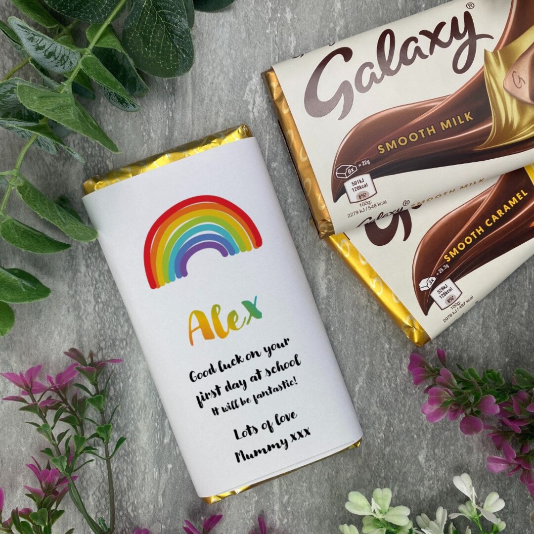 Good Luck on Your First Day at School Chocolate Bar, Back to School ...