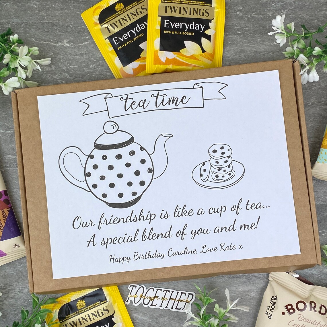 Friendship Tea and Biscuit Box, Tea Box, Tea Gifts, Tea Hamper ...