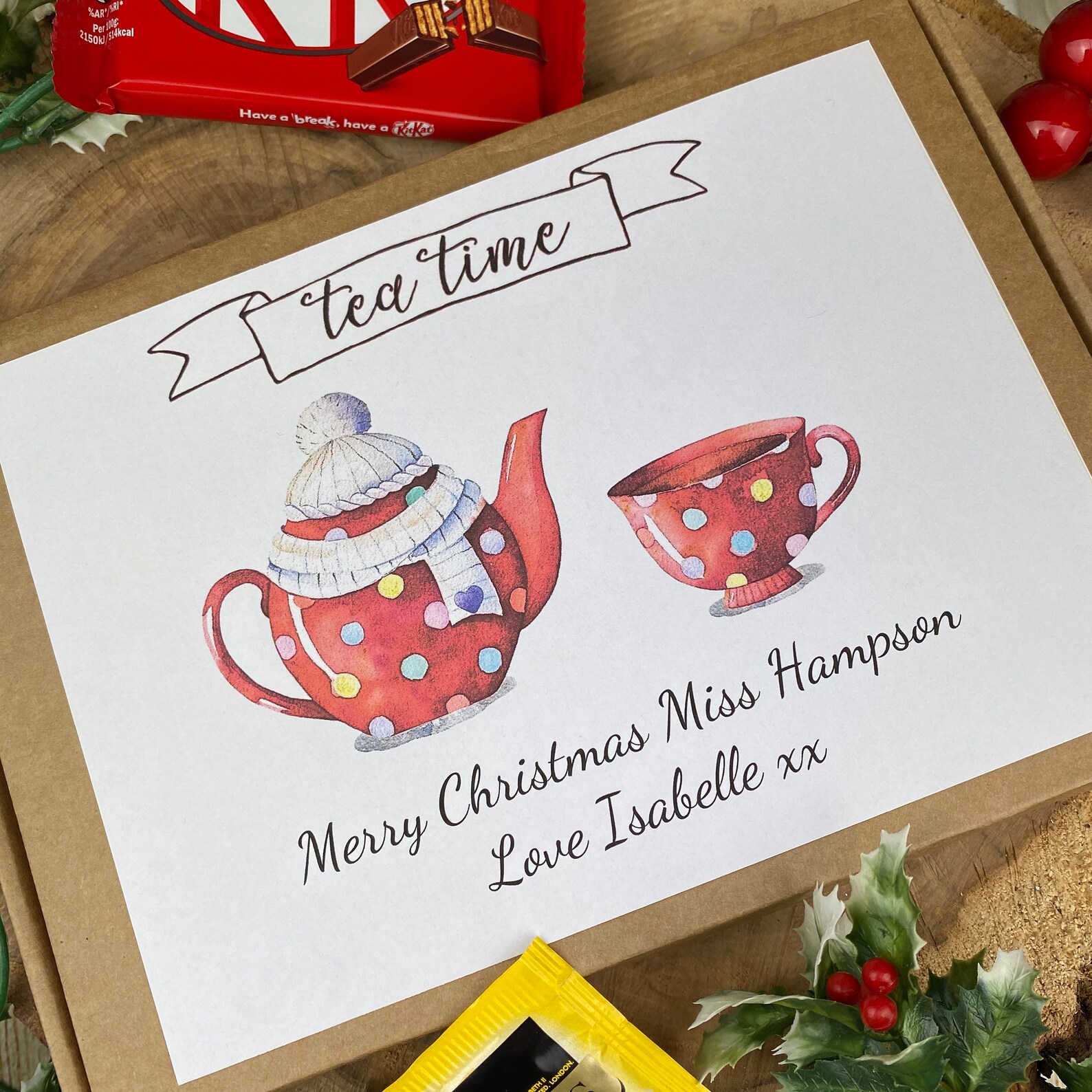 Teacher Christmas Tea & Biscuit Box Tea Box Tea Gifts Tea | Etsy UK