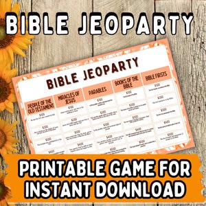 Christian Bible Feud Game Printable Jeopady Bible Family Feud Church ...