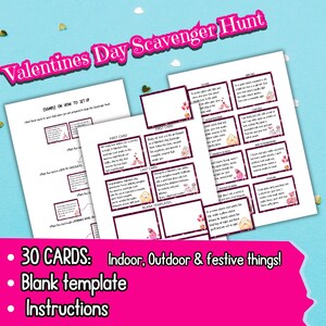 Valentines Scavenger Hunt Clues Printable Galentines Games Treasure ...