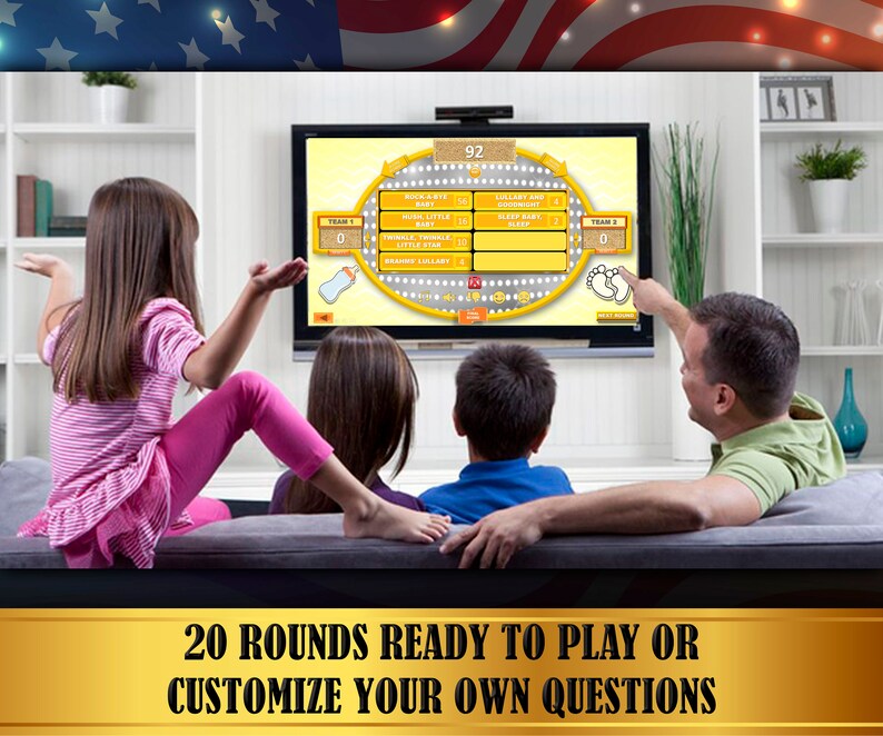 Baby Shower Virtual Friendly Feud Game Customizable Powerpoint | Etsy