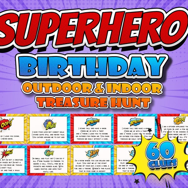 Super Hero Scavenger Hunt - Etsy