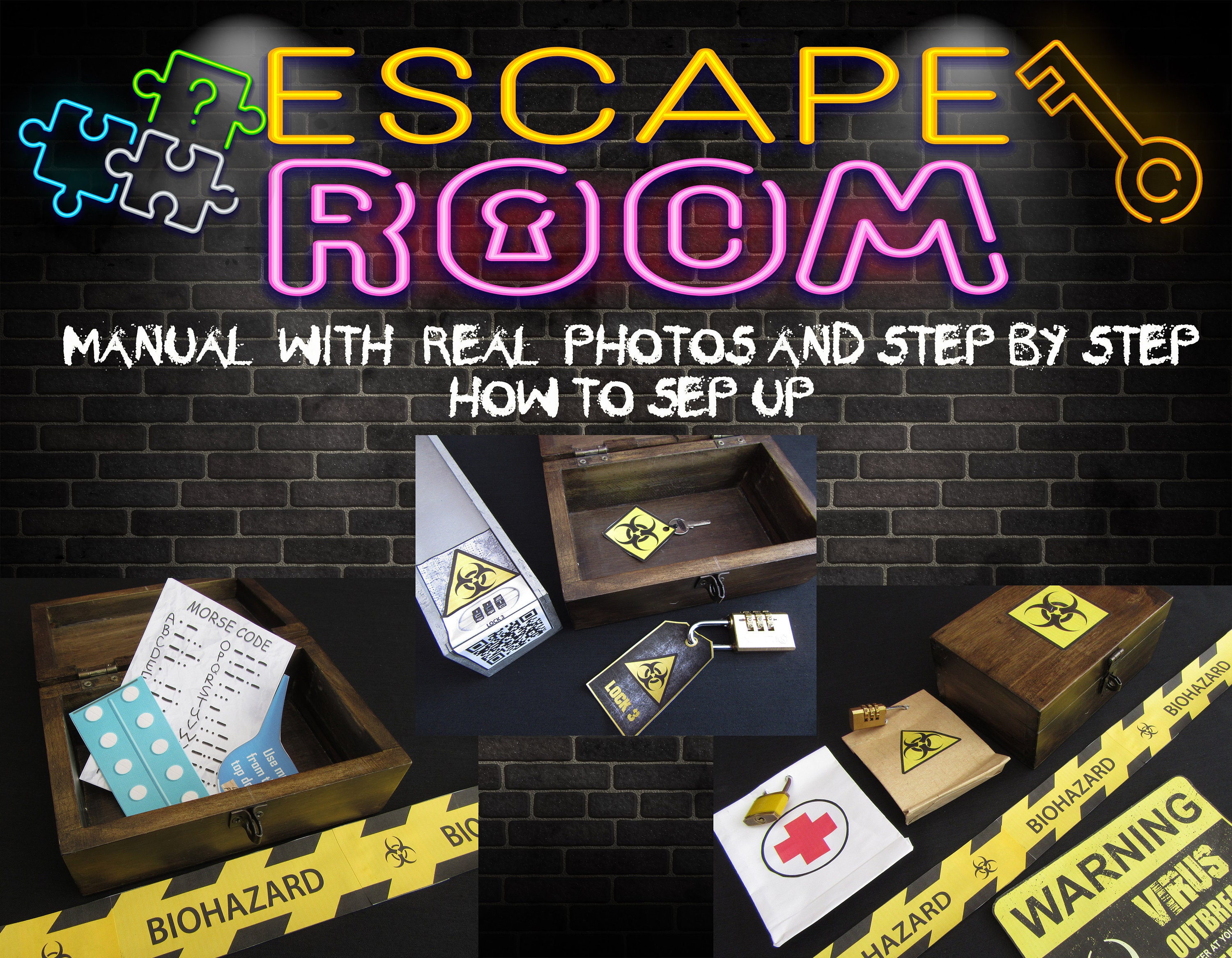 Virus: Secret Lab Escape Room Kit Real Life Home Family - Etsy Canada