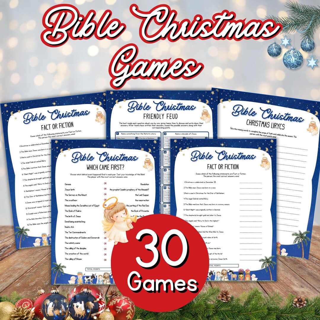 Christian Christmas Games, Bible Games for Christmas Bible Trivia ...