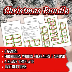 Printable Christmas Game Bundle, Christmas Party Games Christmas 5 ...