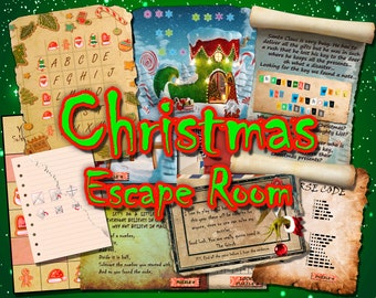 Kids Escape Room Christmas Printable Games Family Friendly | Etsy