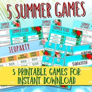 Summer Printable Games Family Feud Game Instant Download Summer Camp ...