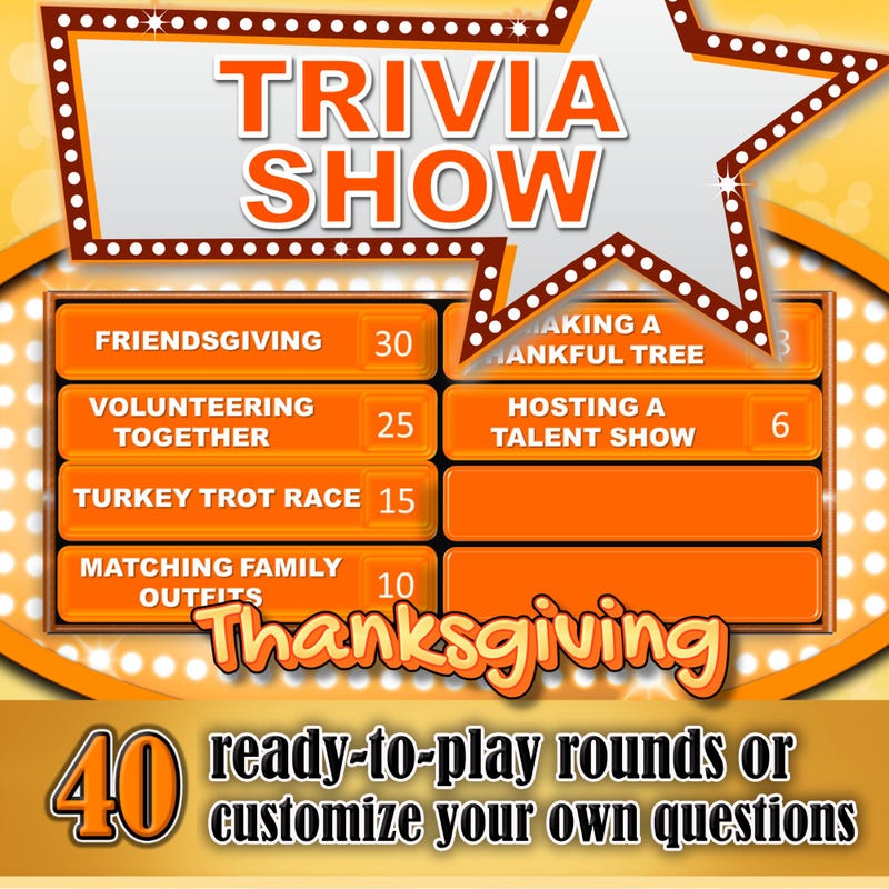Thanksgiving Family Feud - Etsy