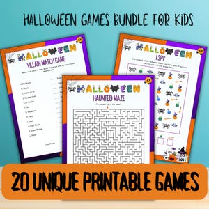 20 Printable Halloween Games, Kids Games Halloween Printable Activities ...