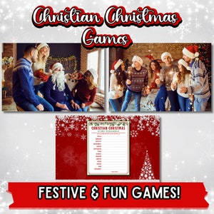 Christian Christmas Games Printable, Bundle Game Christmas Trivia Bible ...