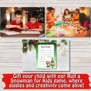 Roll A Tree Christmas Game Printable, Christmas Games for Kids Roll A ...