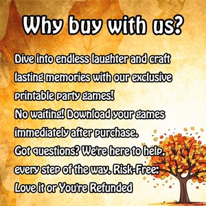 Fall Left Right Game Printable, Fall Family Reunion Gift Exchange Game ...