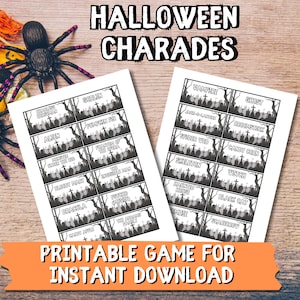 Halloween Charades Printable Game Halloween Activities PDF Halloween ...
