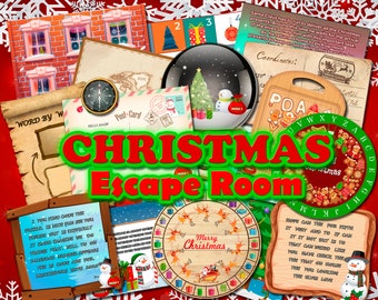 Kids Escape Room Christmas Printable Games Family Friendly | Etsy