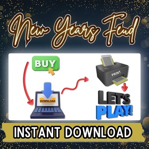 New Years Feud Game Printable, Family Feud Game New Year Eve Feud Game ...