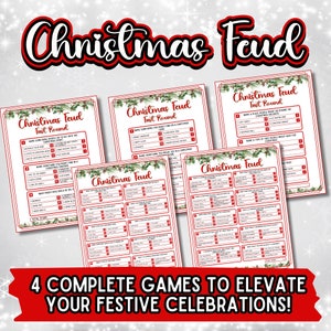 Printable Christmas Game Bundle, Family Reunion Games Friendsmas Games ...