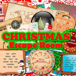 Kids Escape Room Christmas Printable Games Family Friendly - Etsy