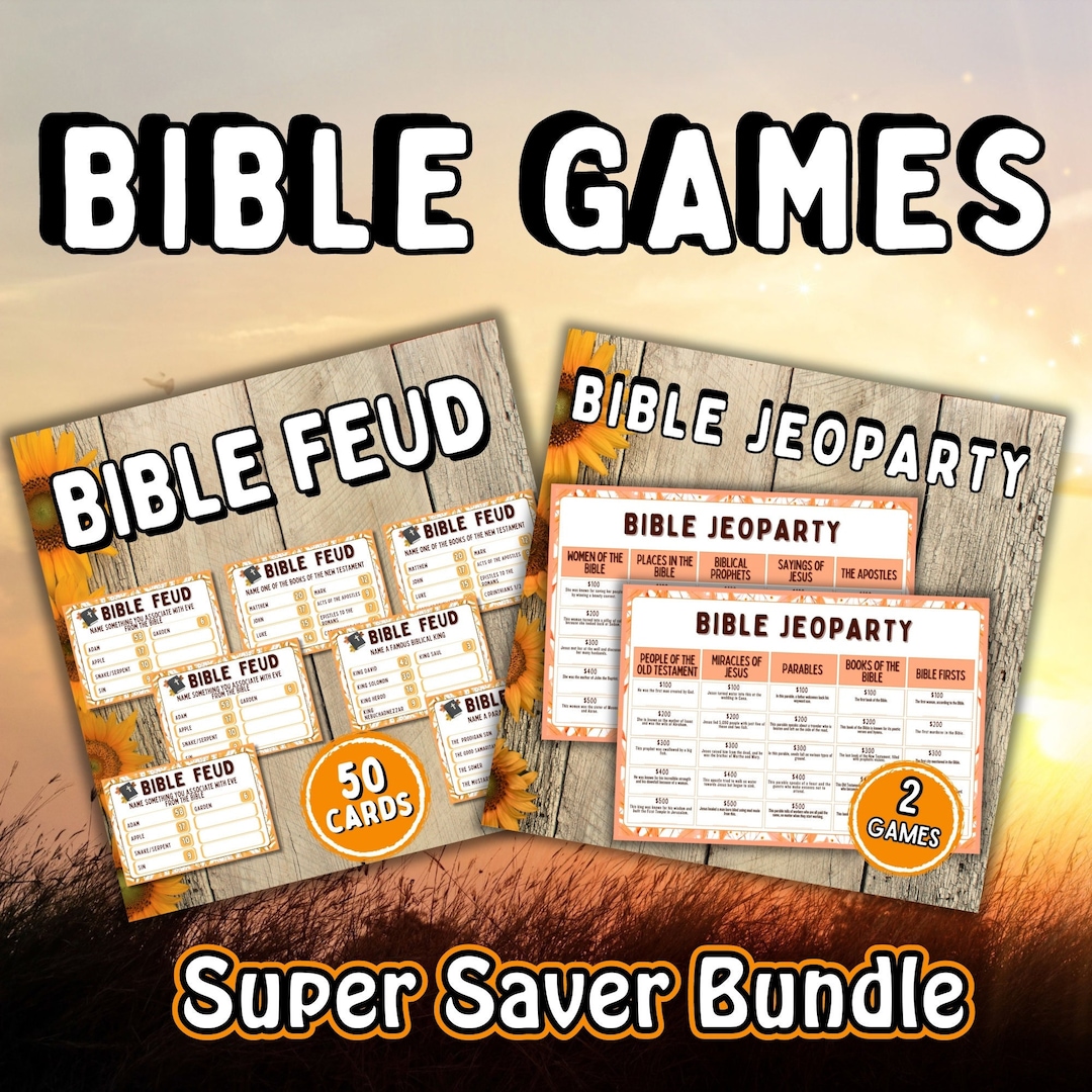 Christian Bible Feud Game Printable Jeopady Bible Family Feud Church ...