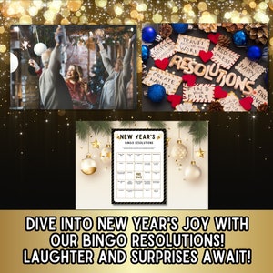 Find the Guest Bingo New Years Bingo Printable New Yer Party Jingle and ...