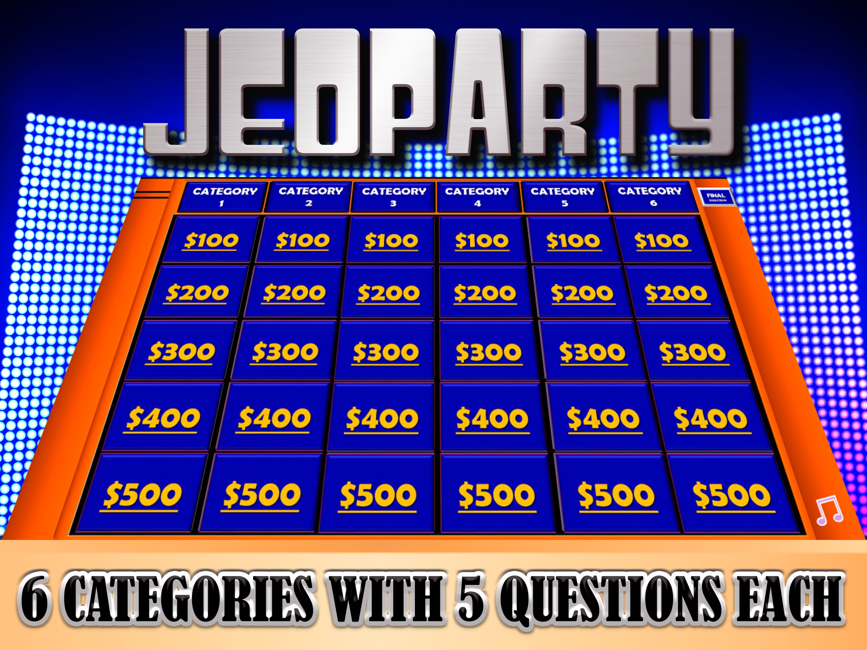 Blank Jeopardy Question Template