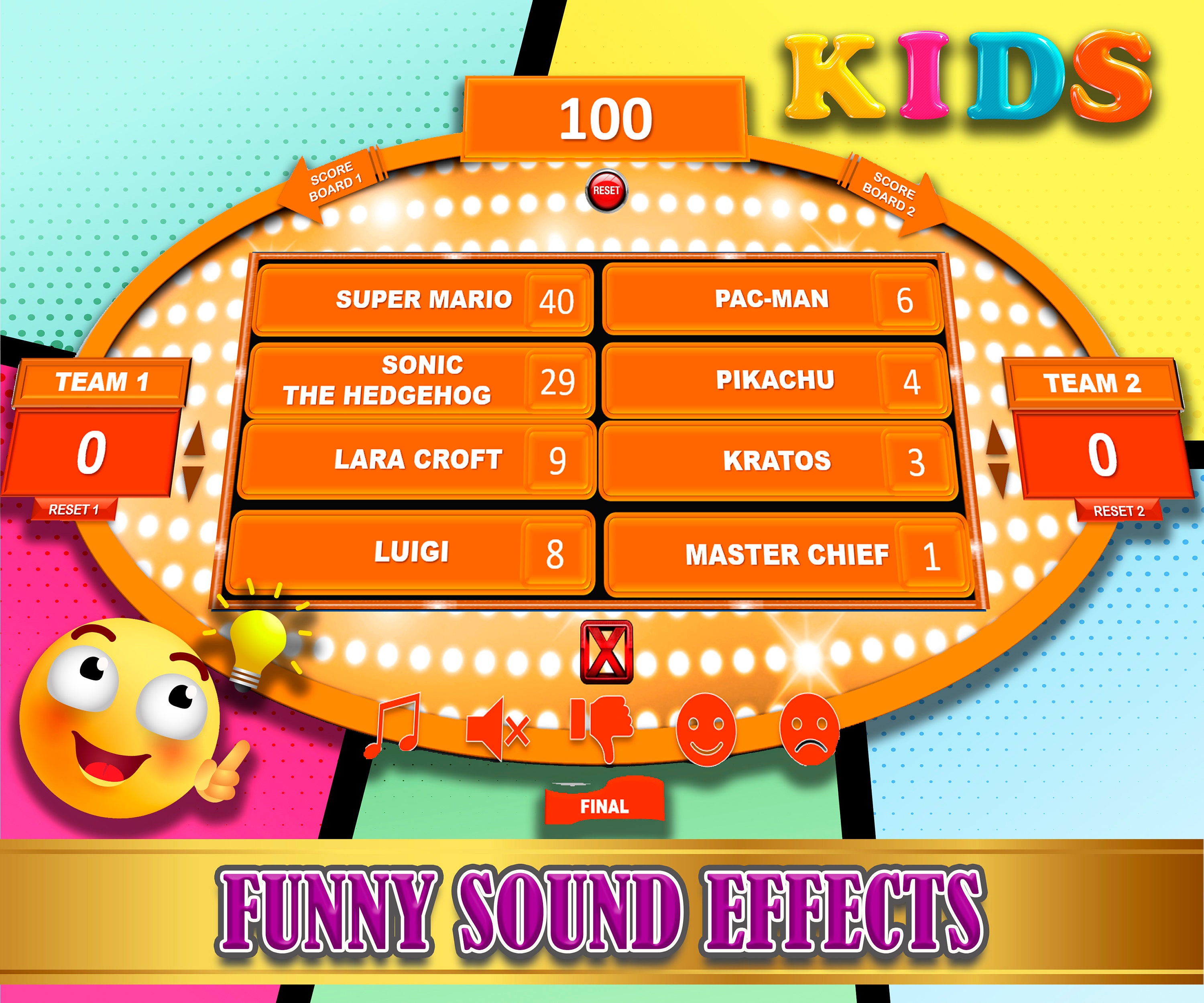 Kids Quiz Friendly Feud Kids Trivia Game Virtual Powerpoint - Etsy