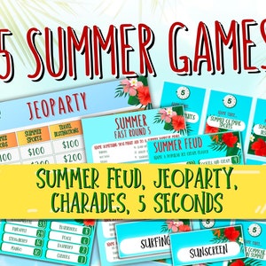 Summer Printable Games Family Feud Game Instant Download Summer Camp ...