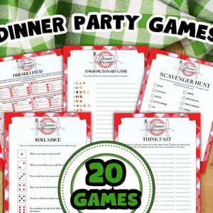 Dinner Party Games Printable, Icebreaker Games Dinner Table Games Work ...