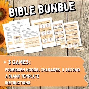 Bible Game Bundle Printable PDF Bible Games Bundle Bible Games for ...