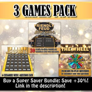 Wheel New Years Game to Play, Family Office Party Group Easy Edit Zoom ...