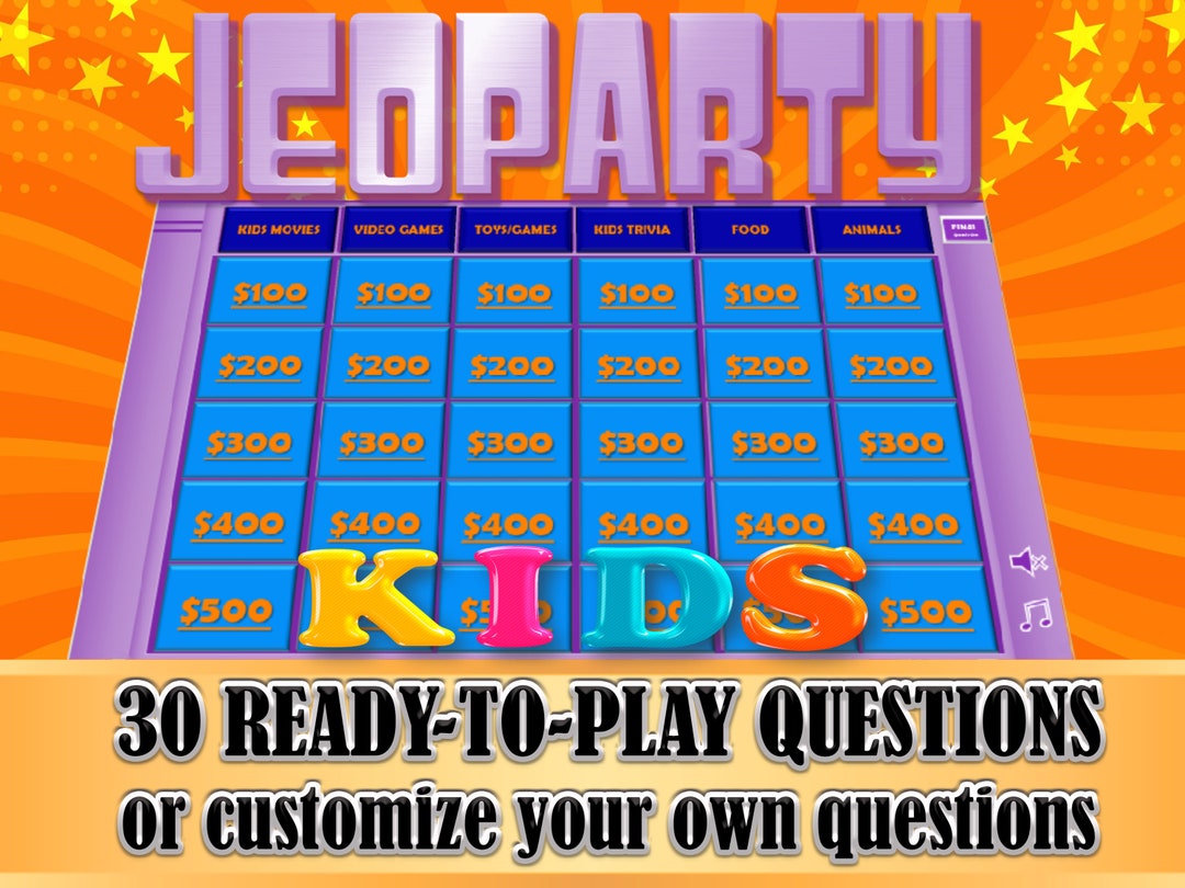 Kids Trivia Game Jeoparty Quiz Activities for Kids Games to Play on ...