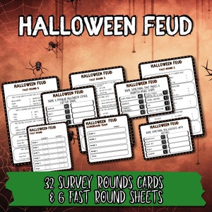 Halloween Feud Printable Game Halloween Games for Adults Halloween ...