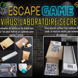 Escape Game Kit, Laboratoire Secret,escape Room Reel a Domicile Famille ...