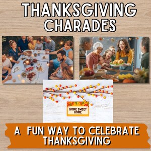 Thanksgiving Games Printable Charades Thanksgiving Games Ladies Night ...
