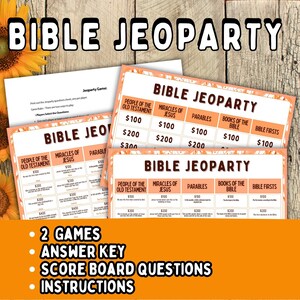Christian Bible Feud Game Printable Jeopady Bible Family Feud Church ...