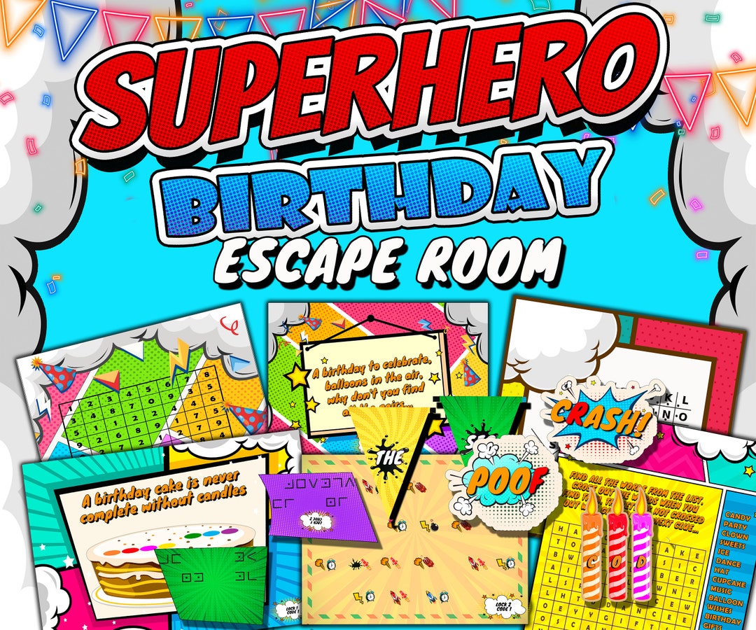 Birthday Escape Room for Kids Printable Escape Rooms Birthday Party ...