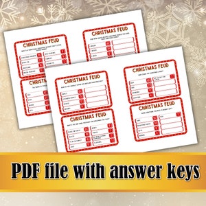 Christmas Friendly Feud Family Game Powerpoint Christmas Feud Zoom ...